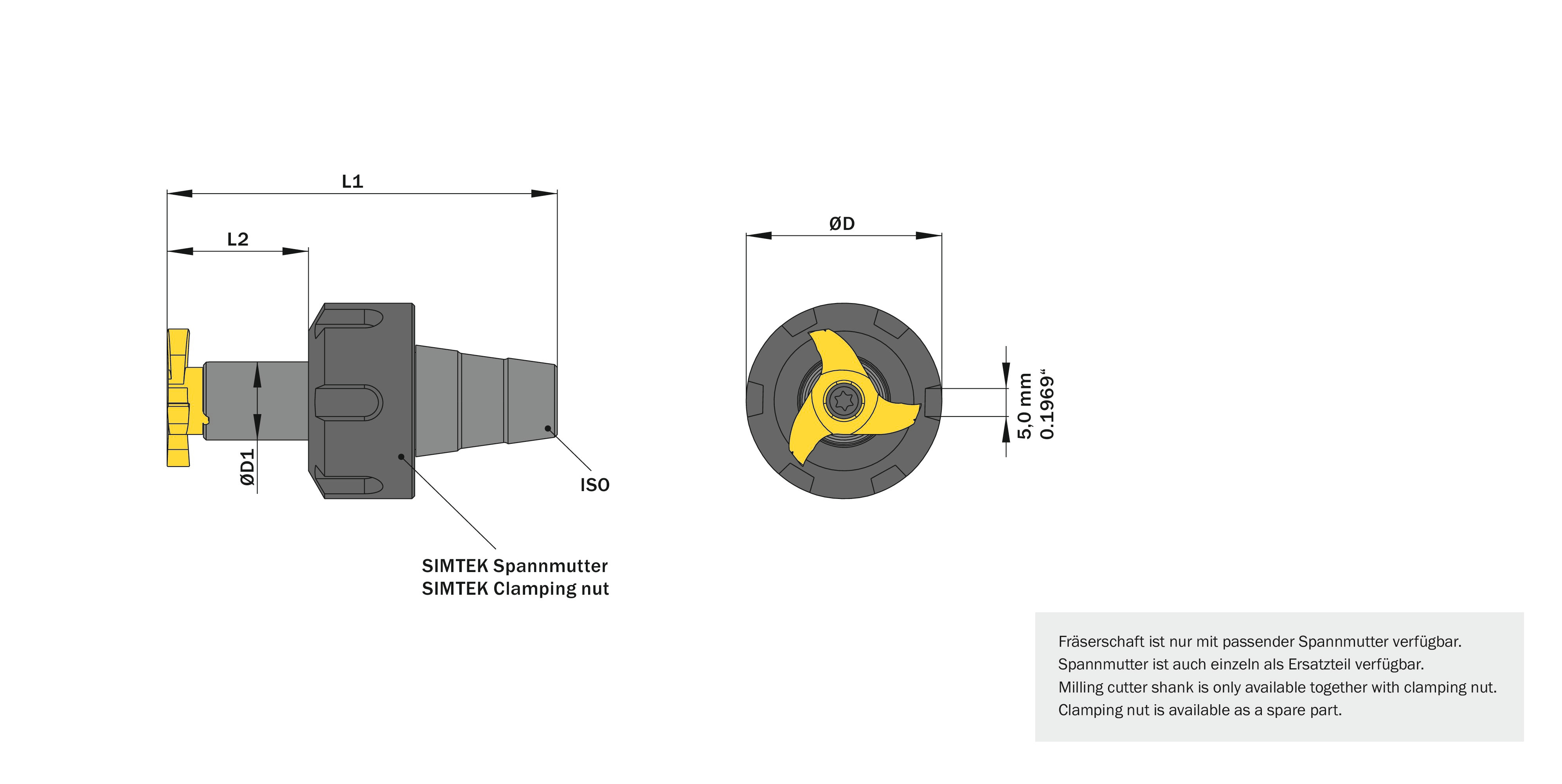 simmill VX Milling Shank