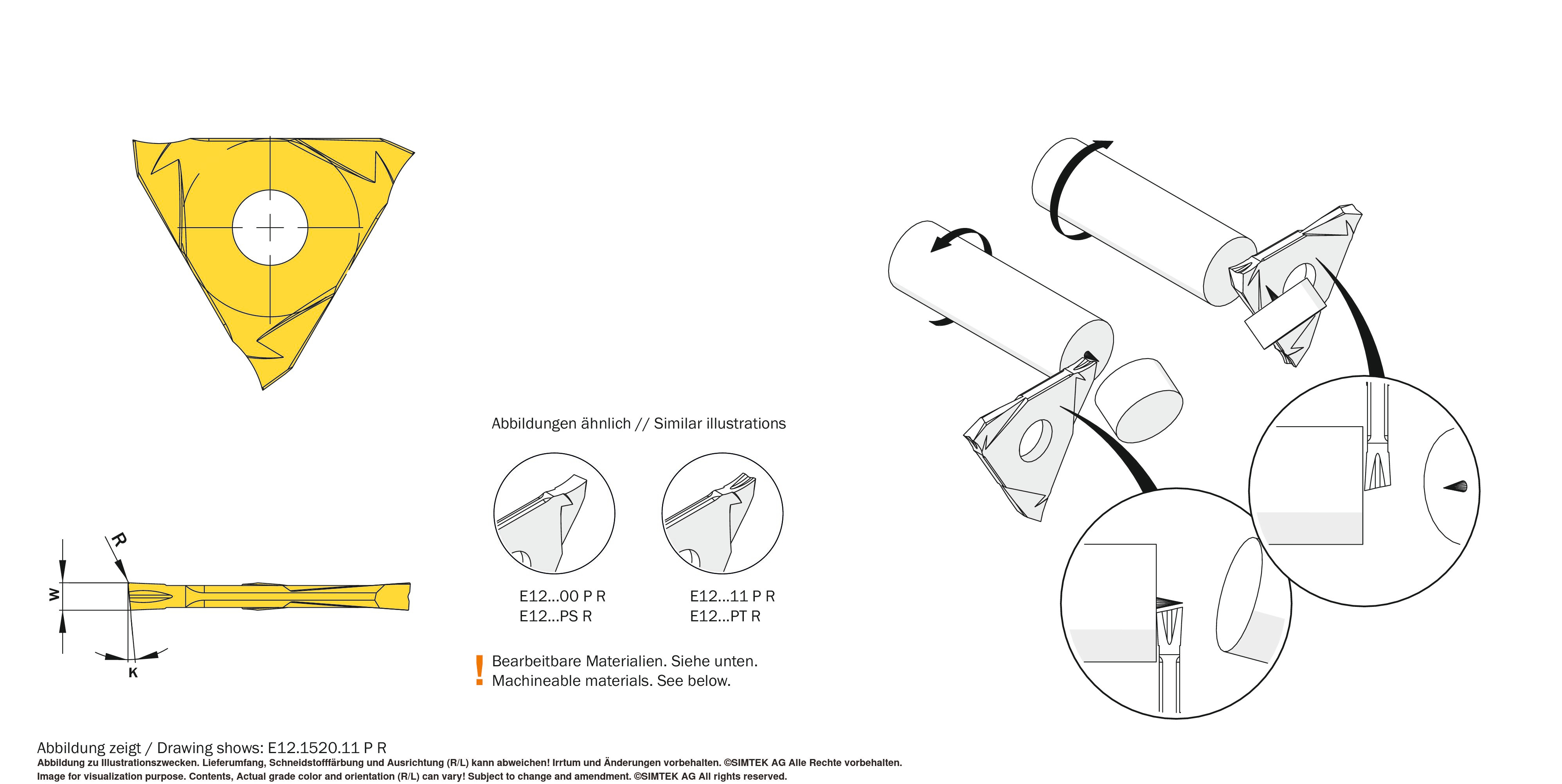 simturn E12 Wendeschneidplatte