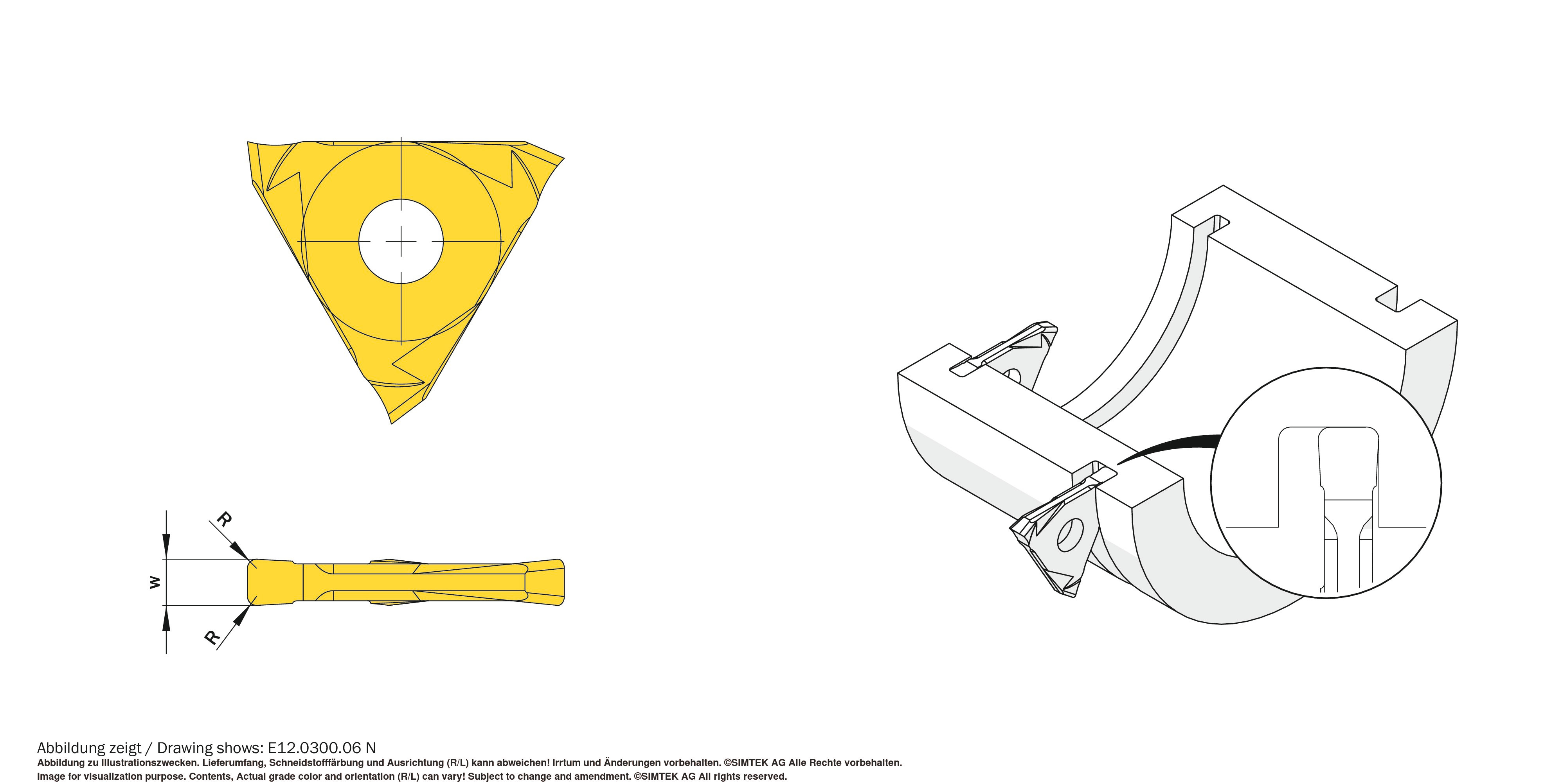 simturn E12 Wendeschneidplatte